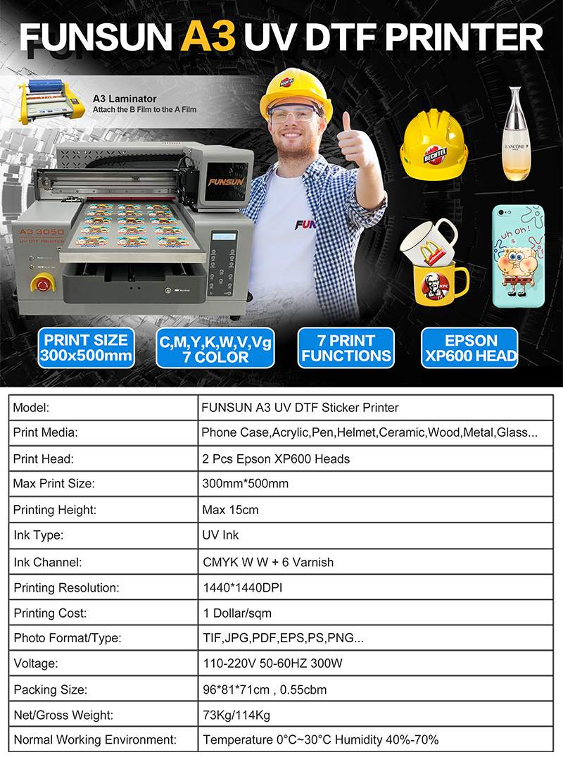 Funsun A3 UV DTF Sticker Printer | FUNSUN